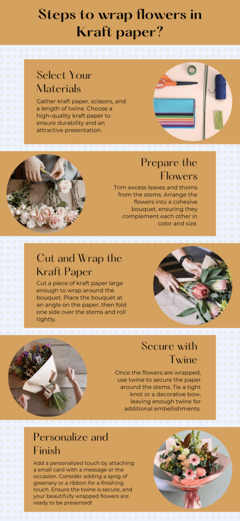 How To Wrap Flowers In Kraft Paper?